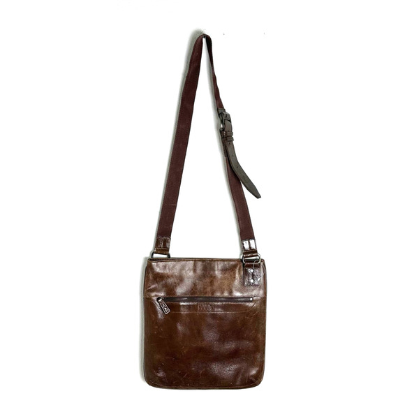 Fossil | Bags | Fossil Brown Leather Shoulder File Bag Crossbody | Poshmark